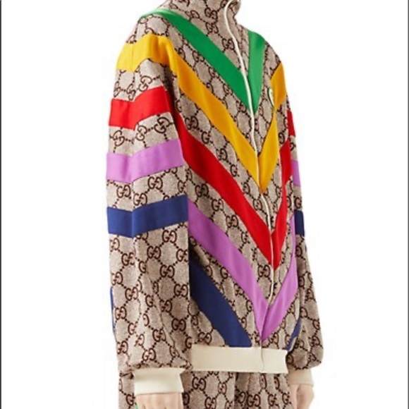 Gucci | Jackets & Coats | Gucci Technical Gg Rainbow Track Jacket | Poshmark